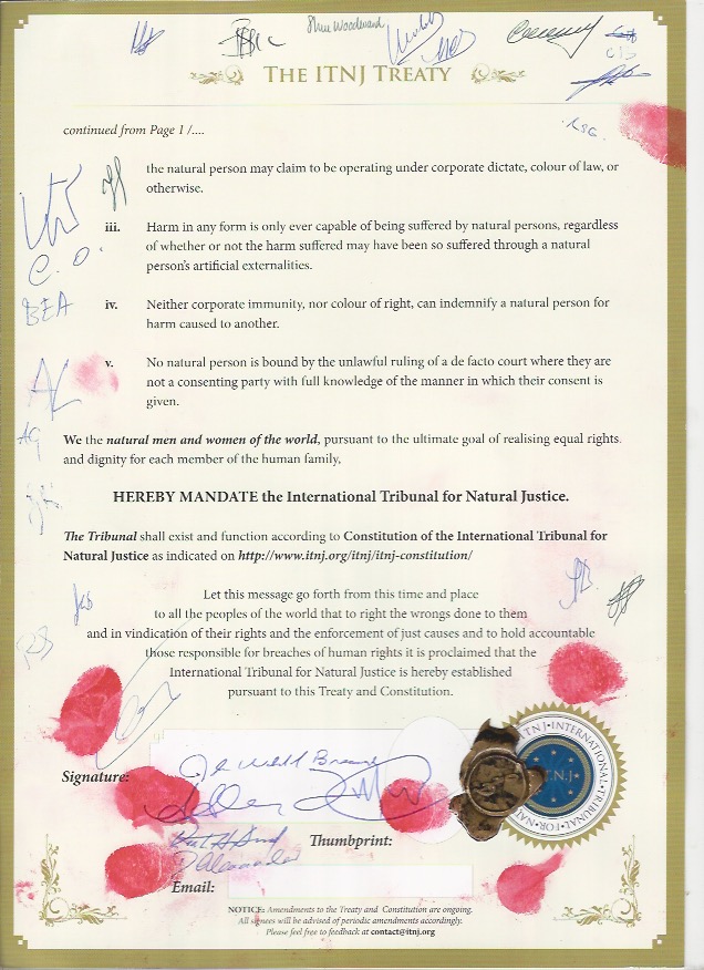 ITNJ Treaty – International Tribunal for Natural Justice
