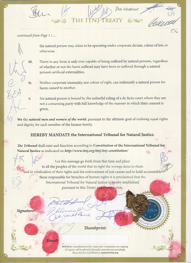ITNJ Treaty – International Tribunal for Natural Justice