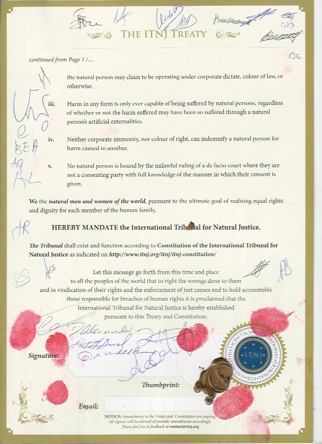 ITNJ Treaty – International Tribunal for Natural Justice