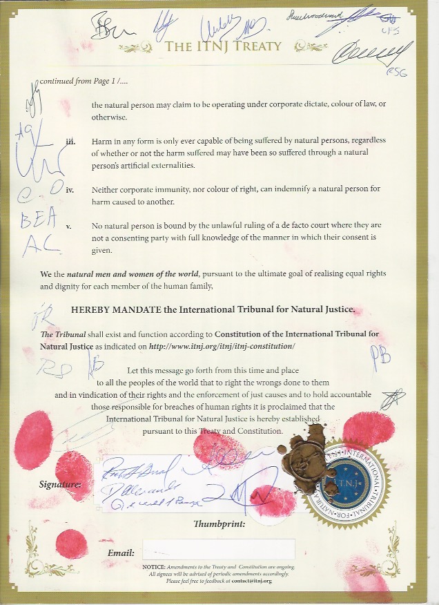 ITNJ Treaty – International Tribunal for Natural Justice